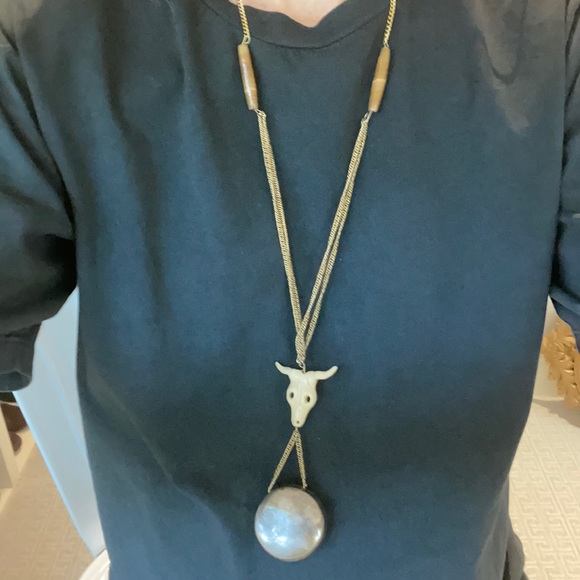 Vintage | Jewelry | Vintage Western Longhorn Pendant Necklace | Poshmark